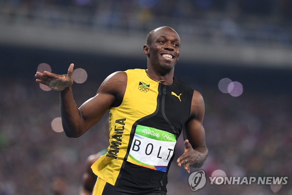 '번개' 볼트의 발자국…41∼42걸음에 100m 주파 | 연합뉴스