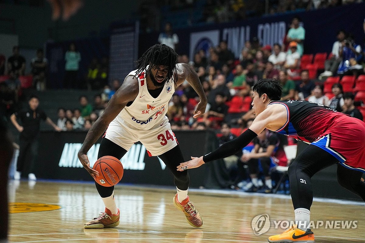 프로농구 SK, 정관장 꺾고 2년 연속 EASL 결승 진출 | 연합뉴스