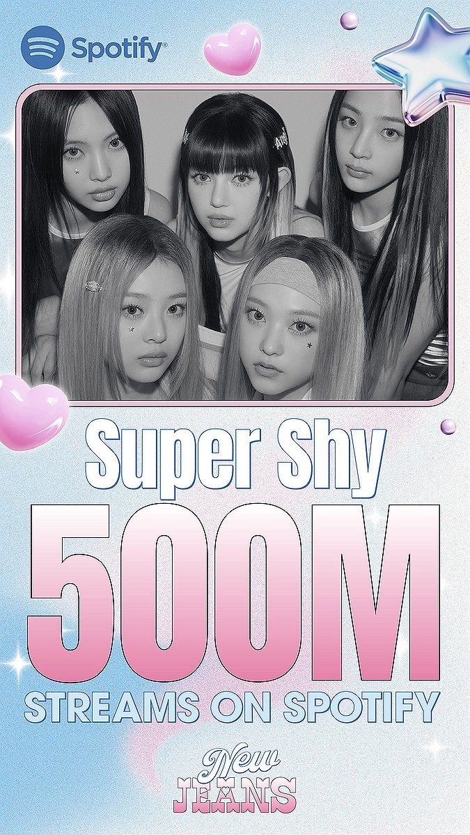 'Super Shy' de NewJeans supera los 500 millones de reproducciones en Spotify | AGENCIA DE ...